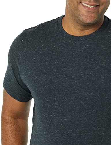 Amazon Essentials Men's Short Sleeve T-Shirts, Slim-Fit, Crewneck, Pack of 2, Black/Charcoal Heather, XX-Large