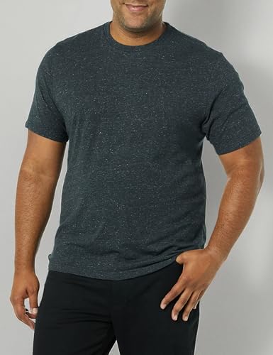 Amazon Essentials Men's Short Sleeve T-Shirts, Slim-Fit, Crewneck, Pack of 2, Black/Charcoal Heather, XX-Large