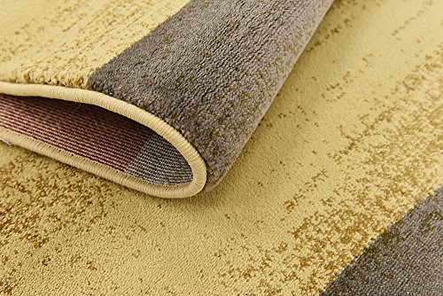 Unique Loom Barista Collection Modern, Abstract, Waves, Urban, Rustic, Warm Colors Area Rug, 8 ft x 10 ft, Beige/Burgundy