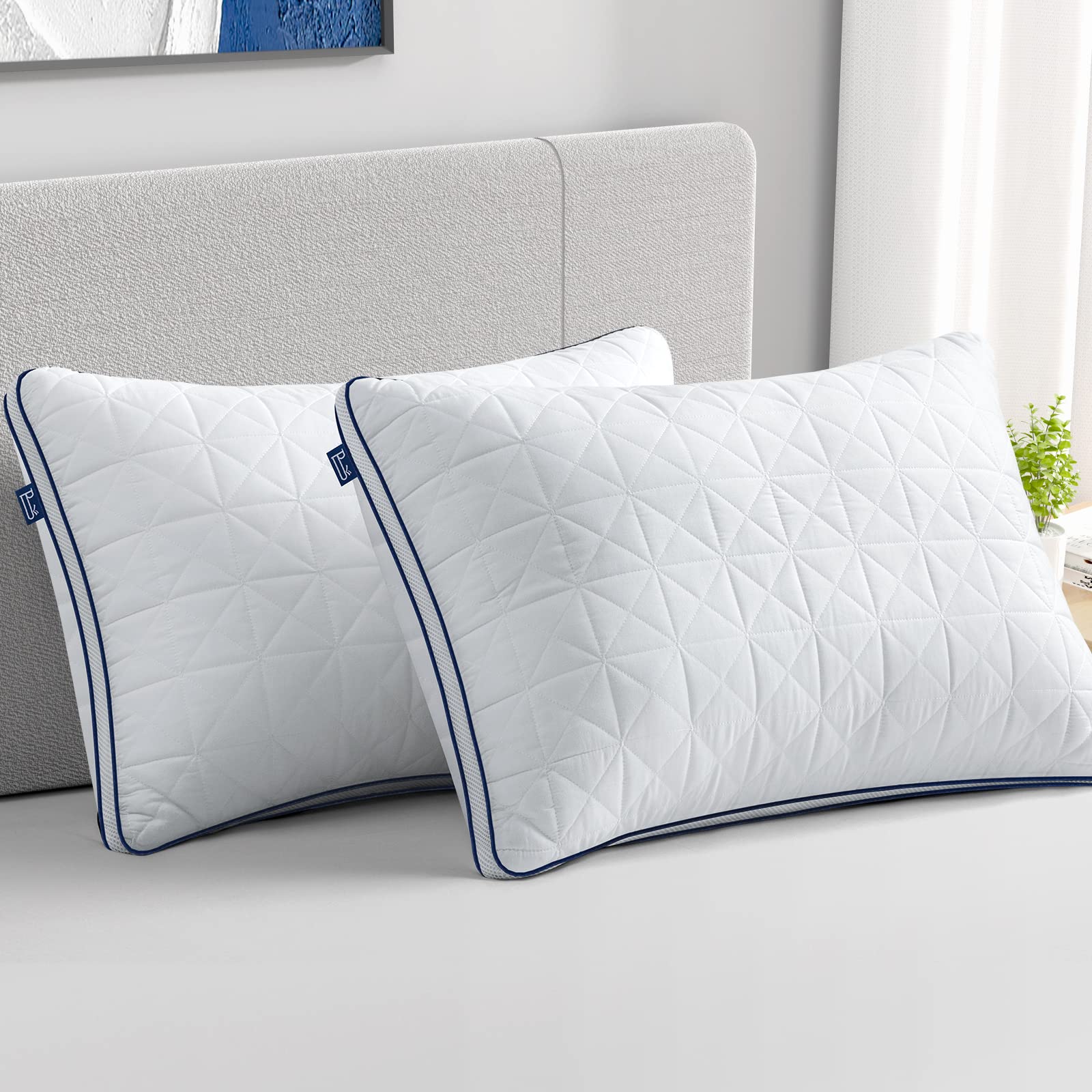 BedStory Bed Pillows for Sleeping-King Pillows Set of 2-Cooling Pillows with Mesh Design-Premium Soft Down Alternative Fill Supportive for Back, Stomach or Side Sleepers