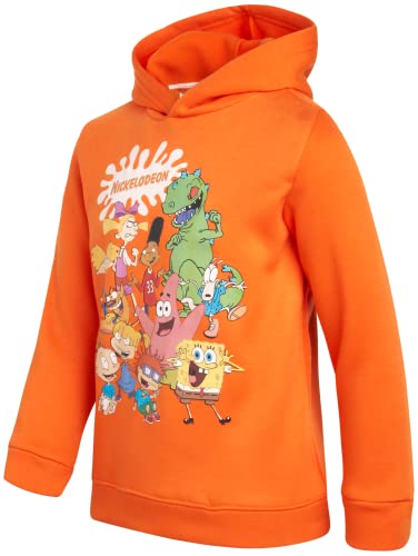 Nickelodeon Boy's Hoodie Sweatshirt - SpongeBob, Thomas & Friends Tank Engine, Rugrats, Boys Sweatshirt (2T-7), Size 5, Rugrats Orange