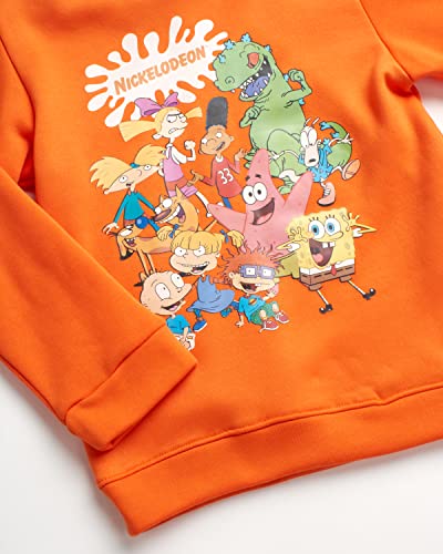 Nickelodeon Boy's Hoodie Sweatshirt - SpongeBob, Thomas & Friends Tank Engine, Rugrats, Boys Sweatshirt (2T-7), Size 5, Rugrats Orange