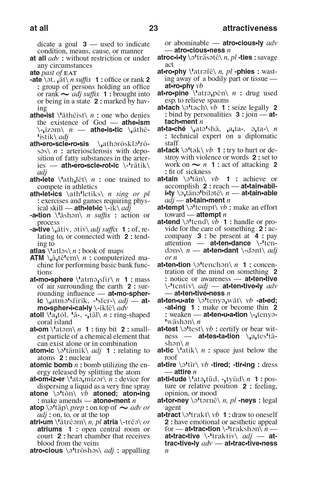 Merriam-Webster's Pocket Dictionary, Newest Edition, (Flexi Paperback) (Pocket Reference Library)