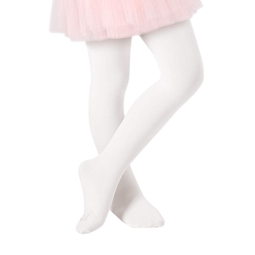 Century Star Ballet tights for girls White tights Soft Tights for Girls Dance tights Toddler ballet tights Girls tights (01)1 Pack White 1-3