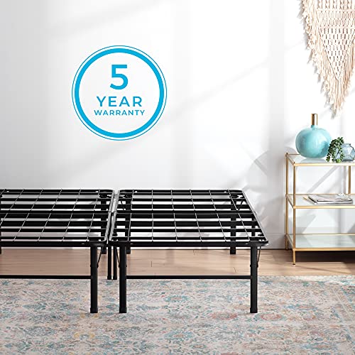 Linenspa 14 Inch Folding Metal Platform Bed Frame - 13 Inches of Clearance - Tons of Under Bed Storage - Heavy Duty Construction - 5 Minute Assembly - Twin