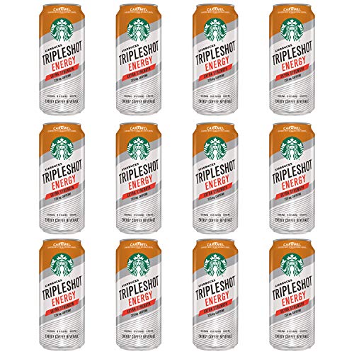 Starbucks Tripleshot Energy Extra Strength Espresso Coffee Beverage, Caramel, 225mg Caffeine, 15oz cans (12 Pack)