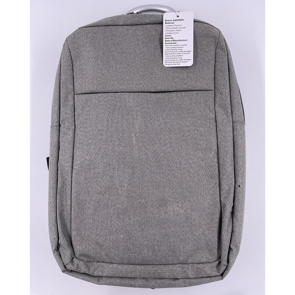 Custom Backpack Laptop Stylish Personalized Back Pack for Teen Women Men (Grey)