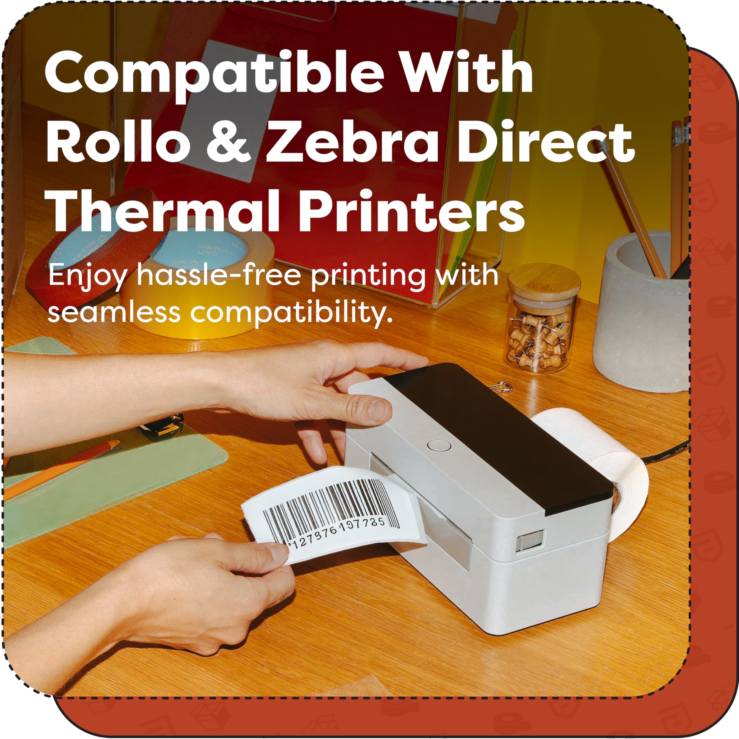 Aegis Adhesives - 2β X 1β Direct Thermal Labels for UPC Barcodes, Address, Perforated & Compatible with Rollo, Zebra, & Other Desktop Label Printers (12 Rolls, 1300/Roll)