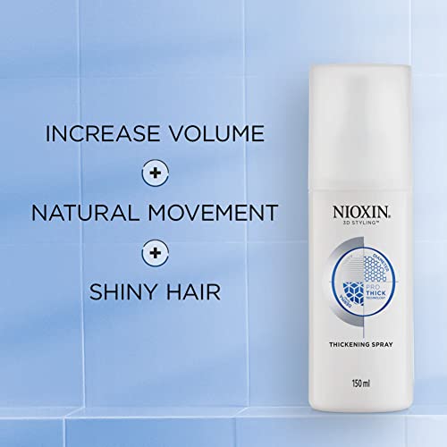 Nioxin Thickening Spray, Volume and Texture for Thinning Hair, Peppermint Oil, 5.1 oz (Packaging May Vary)