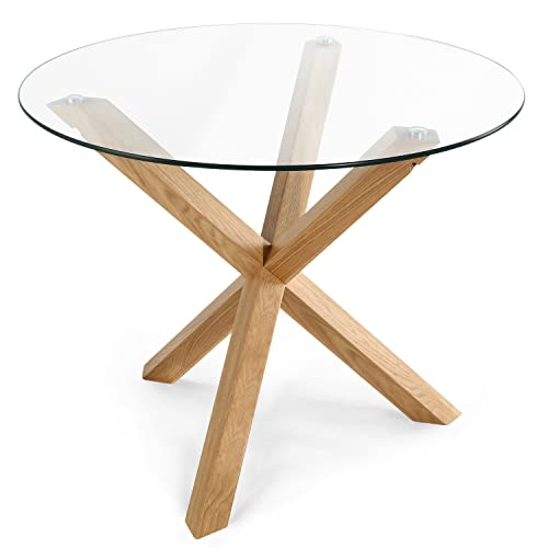 POLY & BARK Kennedy 37.4" Round Dining Table, Natural