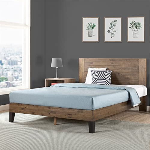 ZINUS Tonja Wood Platform Bed Frame with Headboard / Mattress Foundation with Wood Slat Support / No Box Spring Needed / Easy Assembly, King