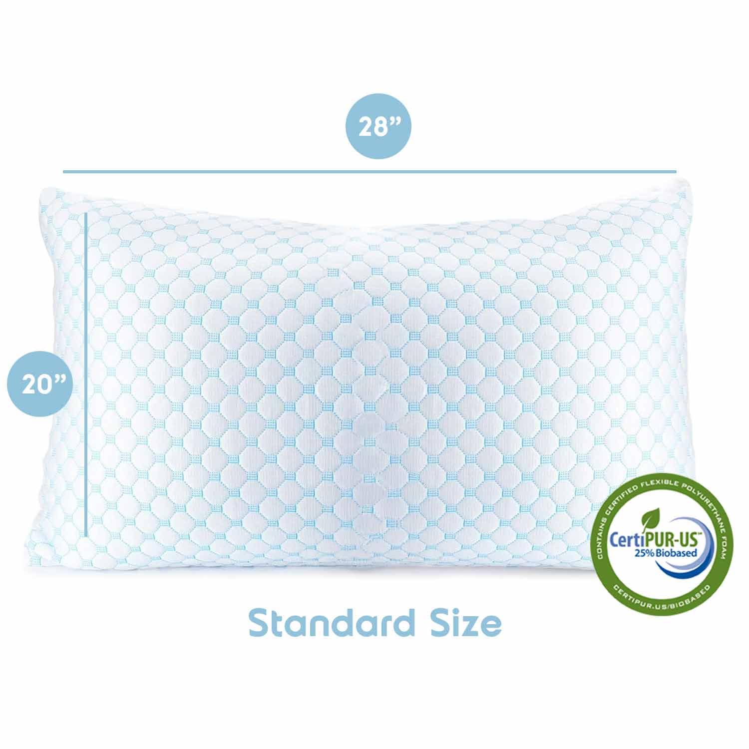 Nestl Cooling Pillow - Queen Size Set of 2 Cooling Memory Foam Pillows, Gel Infused Cool Pillow, Adjustable Cooling Pillows for Sleeping, Breathable Queen Pillows, Washable Removable Bed Pillow Cover