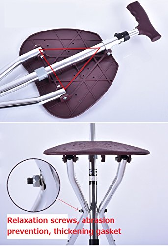 M-GYG Folding Canes with Seat Walking Stick Cane and Chair Combo Height Adjustment 350lbs Capacity