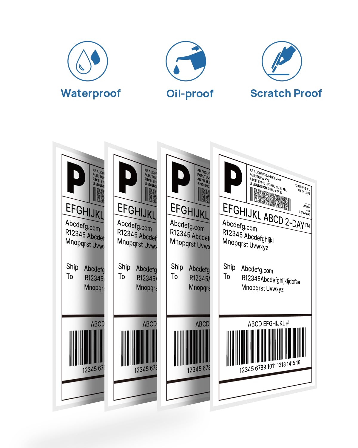 4"x6" Direct Thermal Shipping Label Compatible with Zebra, JADENS, iDPRT SP410, POLONO Perforated Postage Label Paper for MUNBYN, Rollo, Jiose, Permanent Adhesive, Commercial Grade, 200 Labels/Roll