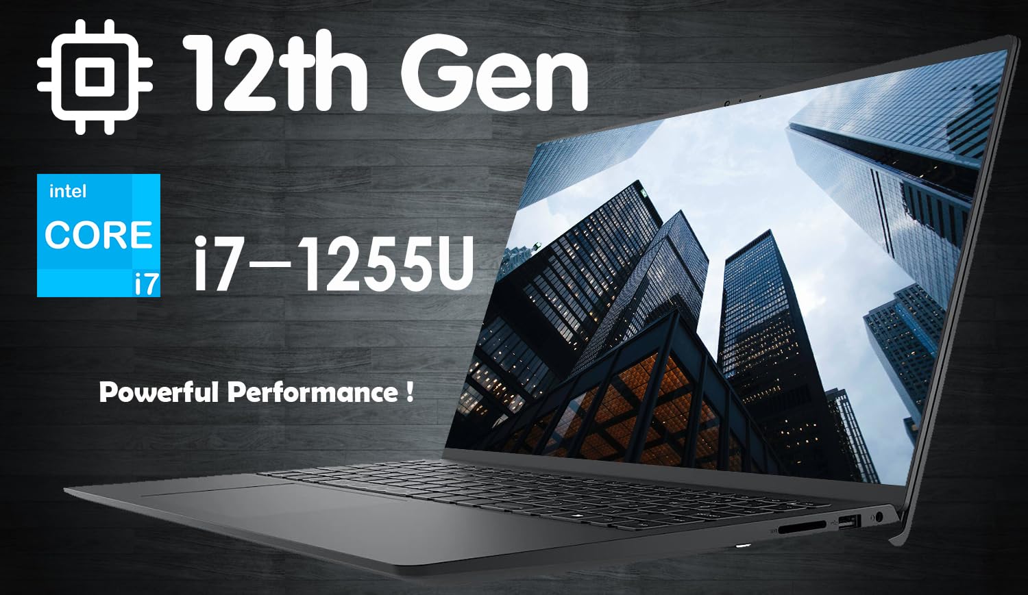 Dell Inspiron 15.6 Inch FHD Business Laptop, 12th Gen i7-1255U, 32GB RAM, 1TB SSD, Windows 11 Pro, Backlit Keyboard, HDMI, USB - C, Black