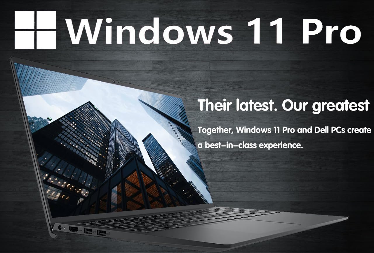 Dell Inspiron 15.6 Inch FHD Business Laptop, 12th Gen i7-1255U, 32GB RAM, 1TB SSD, Windows 11 Pro, Backlit Keyboard, HDMI, USB - C, Black