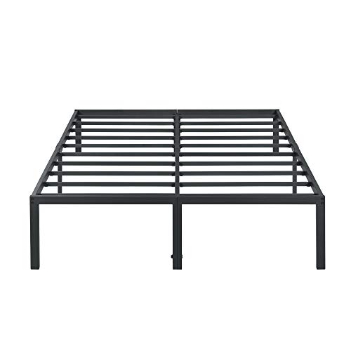 PrimaSleep 18 Inch Heavy Duty Steel Slat NON-SLIP Bed Frame, Metal, California King