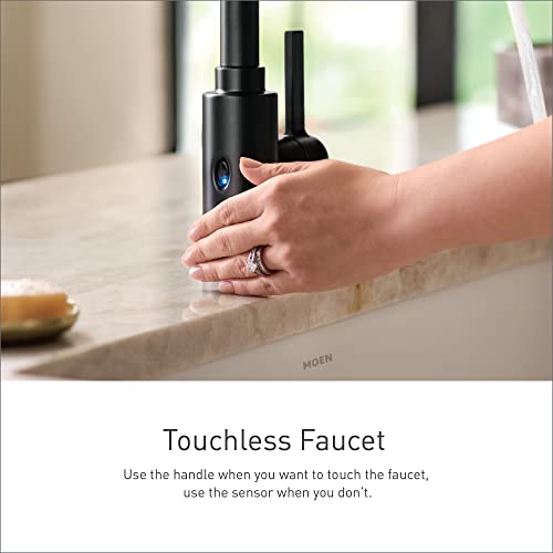 Moen 5923EWBG Align Motionsense Wave Sensor Touchless One Handle Pre-Rinse Spring Kitchen Faucet, Brushed Gold