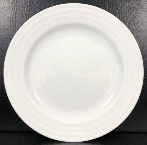 Crate & Barrel Portugal Spal Porcelain 8 1/4" White Ribbed Salad Plate