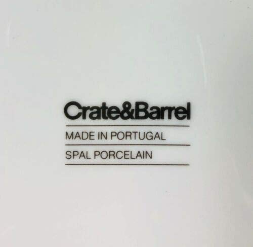 Crate & Barrel Portugal Spal Porcelain 8 1/4" White Ribbed Salad Plate