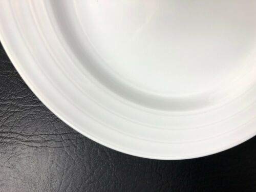Crate & Barrel Portugal Spal Porcelain 8 1/4" White Ribbed Salad Plate