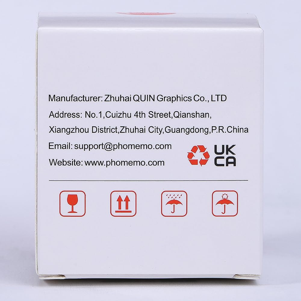 Multi-Purpose Square Self-Adhesive Label for Phomemo M110/M221/M220/M120/M200 Label Printer,1.97"x3.15"(50x80mm),100 Labels/Roll, Black on White