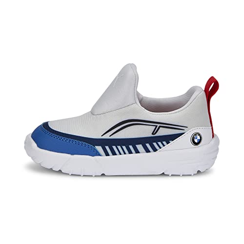 PUMA Kids BMW M Motorsport Bao Kart Sneaker, White Black-Estate Blue, 9 US Unisex Toddler