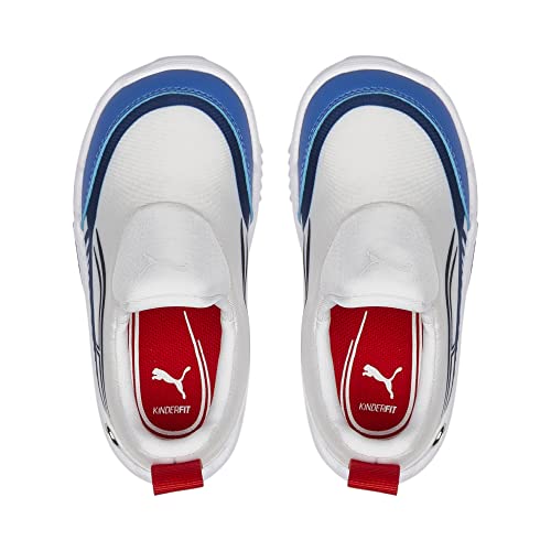 PUMA Kids BMW M Motorsport Bao Kart Sneaker, White Black-Estate Blue, 9 US Unisex Toddler