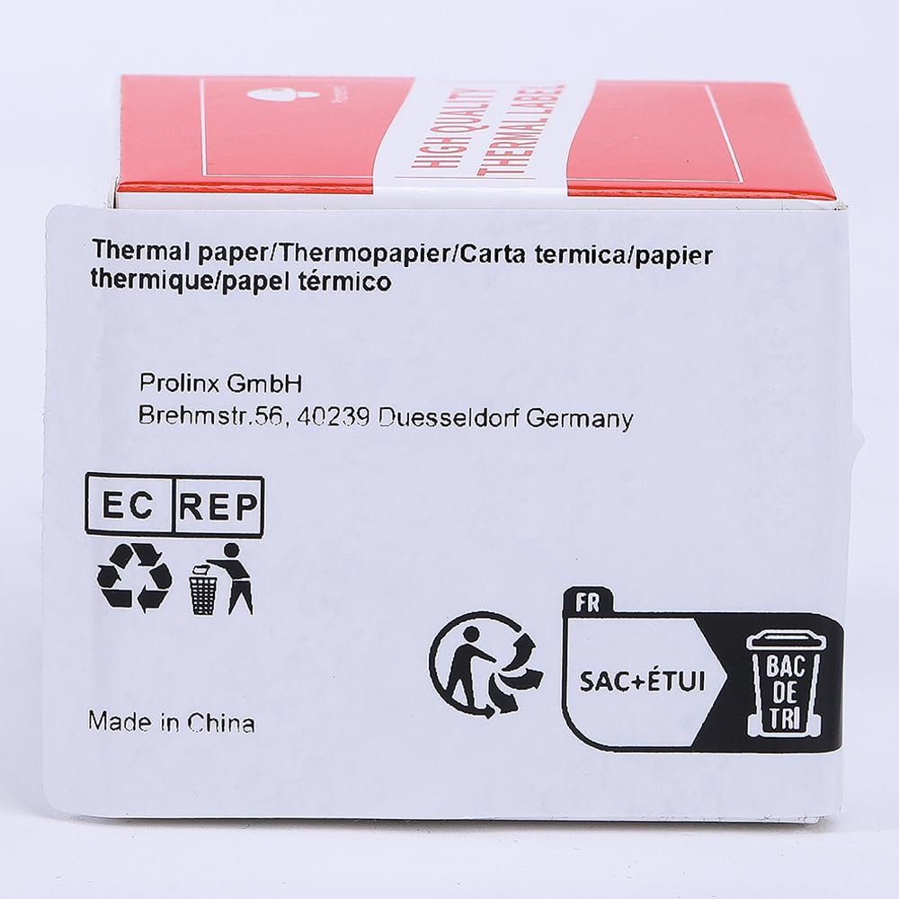 Multi-Purpose Square Self-Adhesive Label for Phomemo M110/M221/M220/M120/M200 Label Printer,1.97"x3.15"(50x80mm),100 Labels/Roll, Black on White