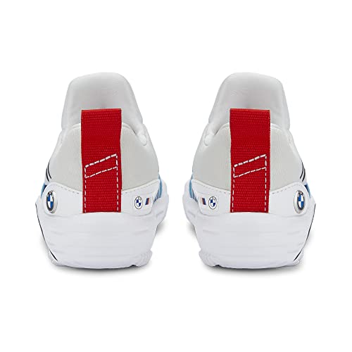 PUMA Kids BMW M Motorsport Bao Kart Sneaker, White Black-Estate Blue, 9 US Unisex Toddler