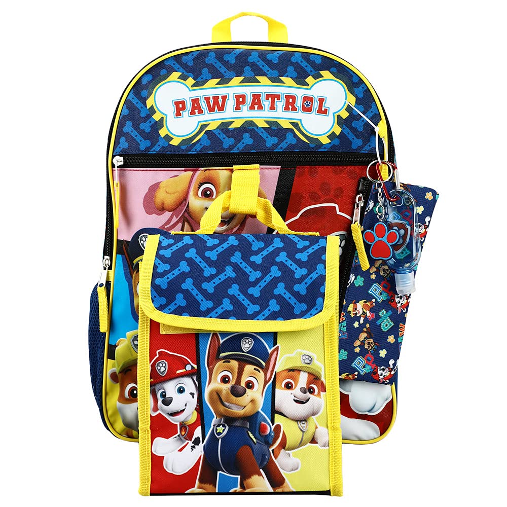 Paw Patrol Heroes Nickelodeon 6-Piece Backpack accessories Set for boys