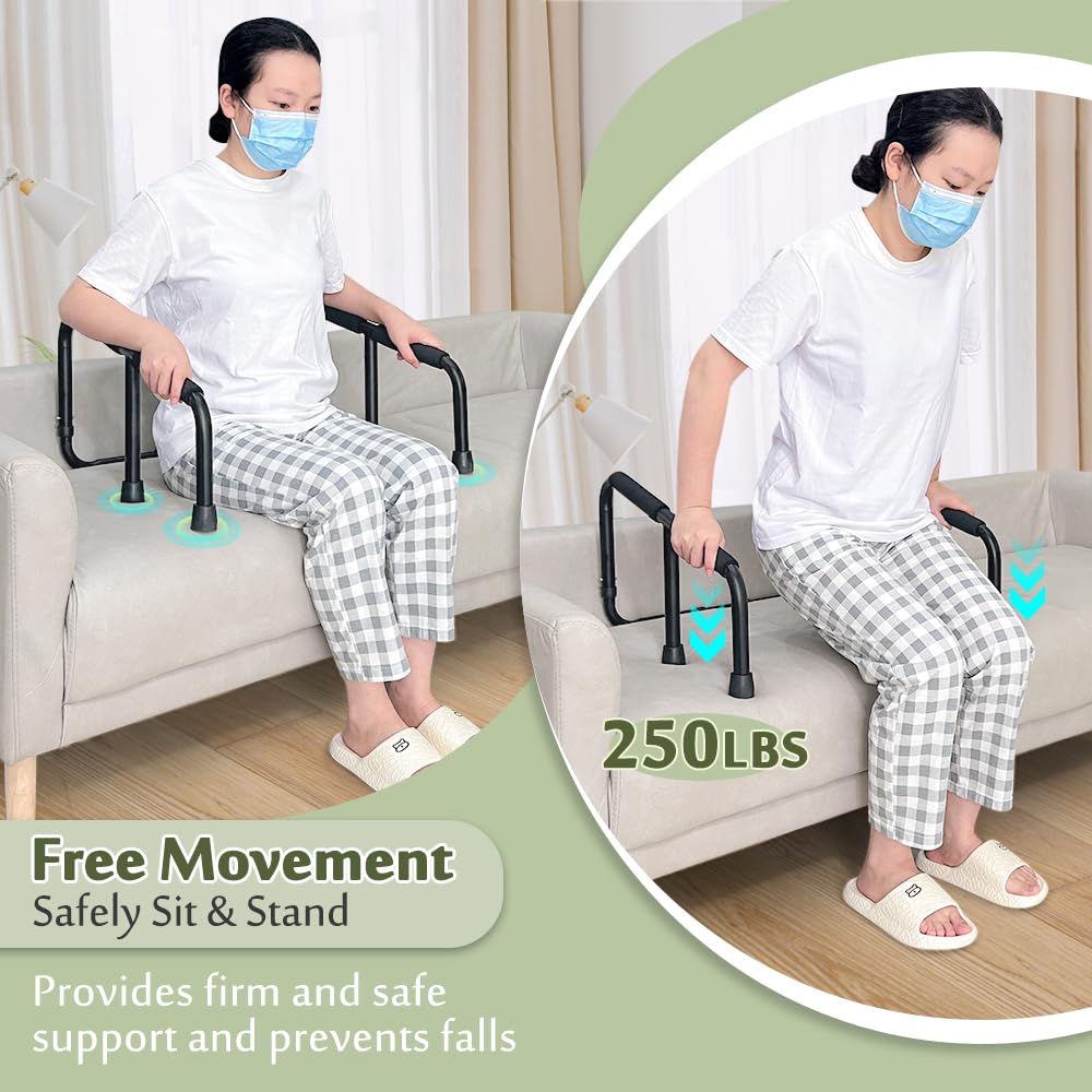 Couch Rails for Elderly Standing Helper Chair Lift Assist Devices for Seniors Handicap Couch Cane Assistance Stand Up Mobility Aids Seat Lifter for Chair Couch Grab Bar Portable Standing Frame