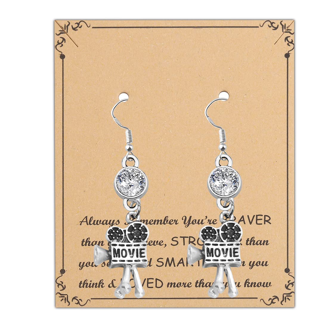 FUSTMW Movie Camera Earrings Film Director Student Gifts Filmmaker Gifts Movie lover Gift Photographer Gift Jewelry