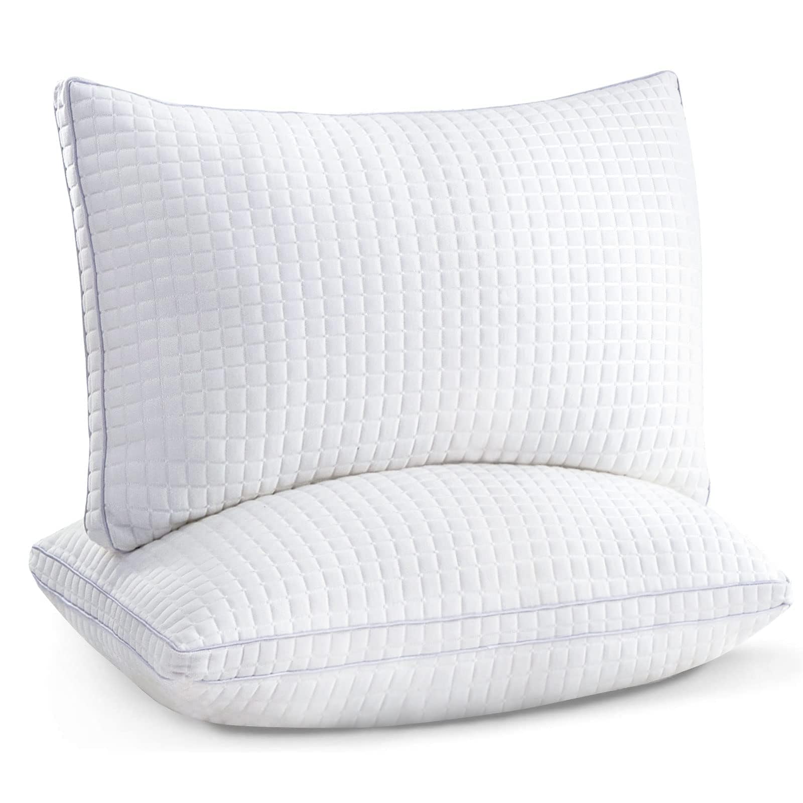 JOLLYVOGUE King Size Pillows Set of 2,Luxury Hotel Down Alternative Sleeping Bed Pillows with Adjustable Soft Plush Fiber Fill, King Pillows for Back, Stomach, Side Sleepers-20 x 36"