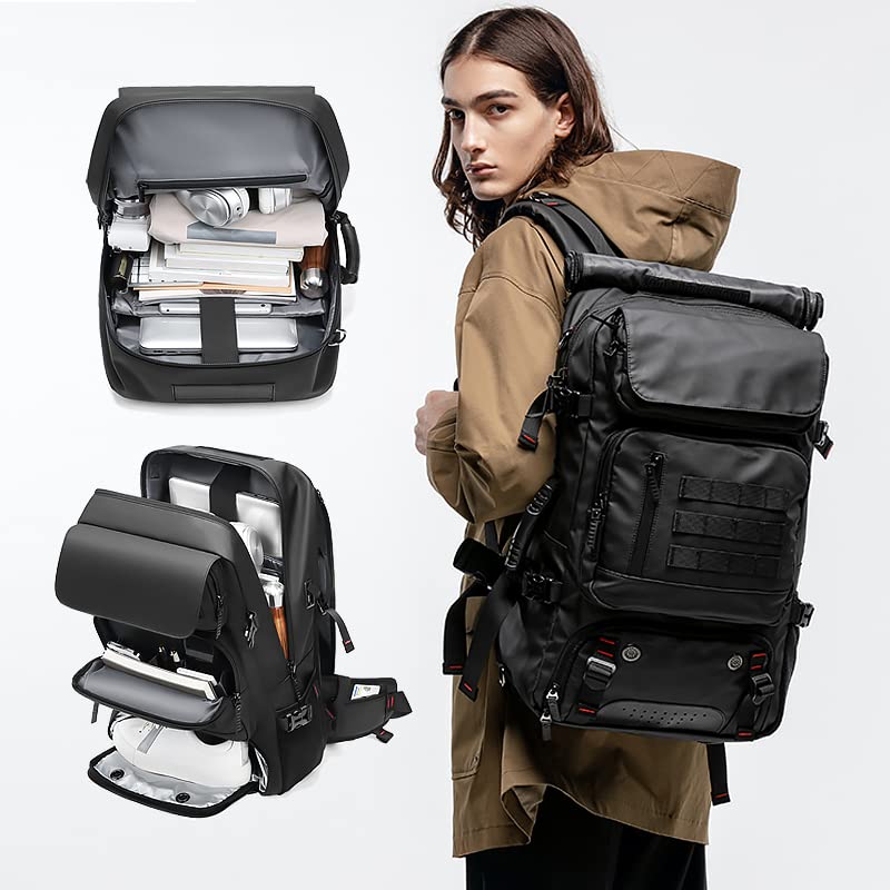 INFEYLAY Travel backpack For Men,waterproof 17 inch Business Laptop Backpack with Separate Shoe Bag,Hidden USB charging port 50L outdoors trekking backpack For woman, Hiking camping backpack