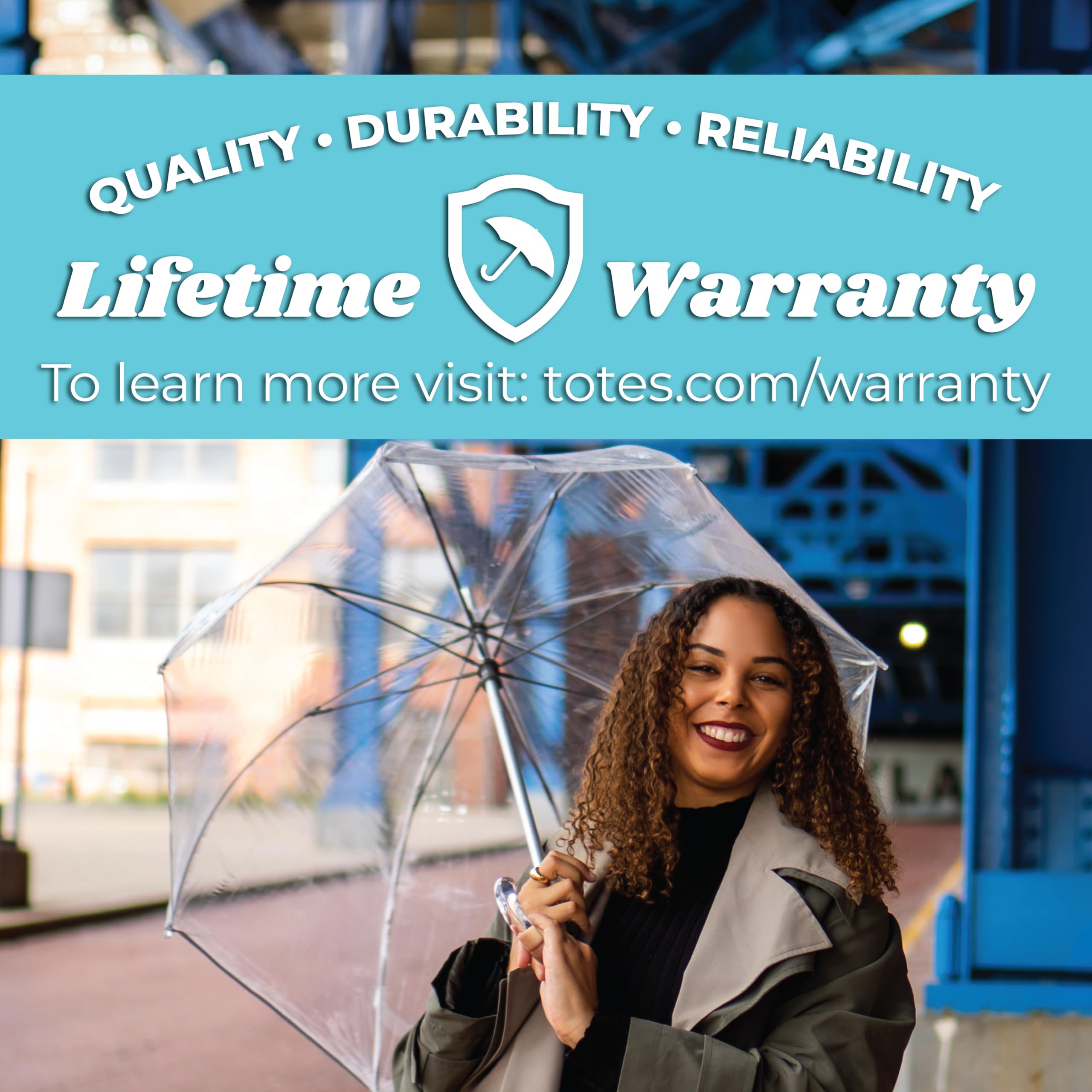 totes Clear Bubble Umbrella with Dome Canopy, Lightweight Design, Wind and Rain Protection, Birds on a Wire, Adults-51