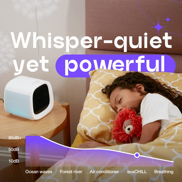 Evapolar evaCHILL Portable Conditioner Small Personal Evaporative Air Cooler and Humidifier Fan Mini AC, medium, Opaque White