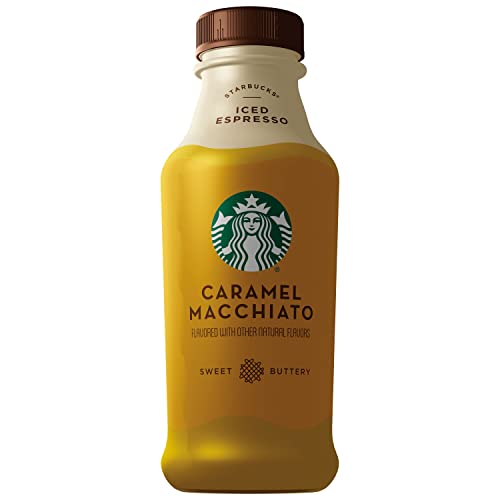 Starbucks Iced Espresso, Caramel Macchiato, 14oz Bottles, (8 Pack)