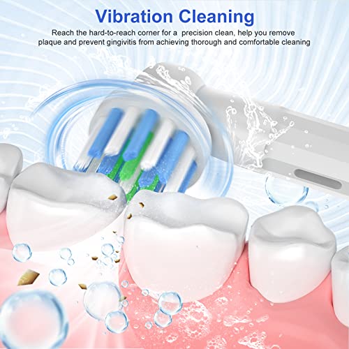 Replacement Heads Compatible with Oral B Braun, Sensitive Electric Toothbrush Heads Precision Refills for 7000, Sensitive Gum Care, Gentle Clean, OralB Pro 1000, 9600, 500, 3000, 8000, Plus (6 Count)