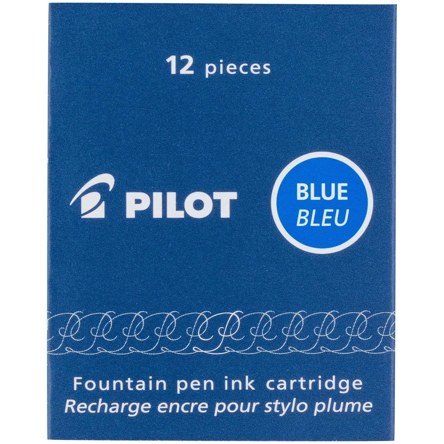 PILOT Namiki IC100 Fountain Pen Ink Cartridges, Blue, 12-Pack (69101)