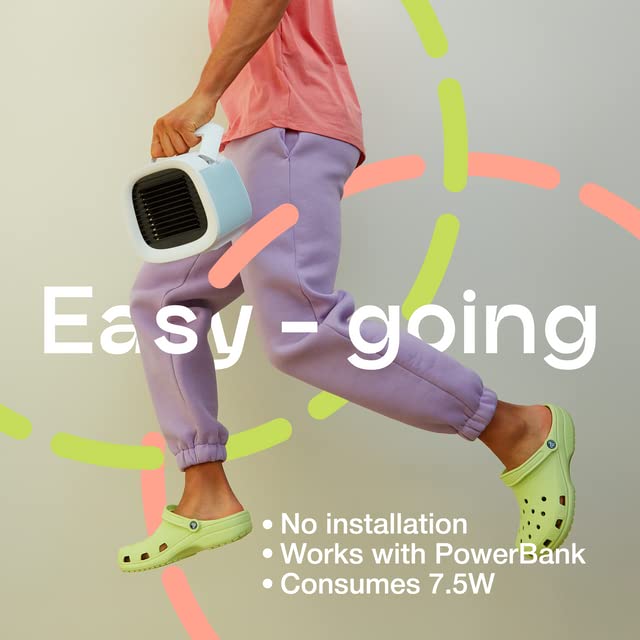 Evapolar evaCHILL Portable Conditioner Small Personal Evaporative Air Cooler and Humidifier Fan Mini AC, medium, Opaque White