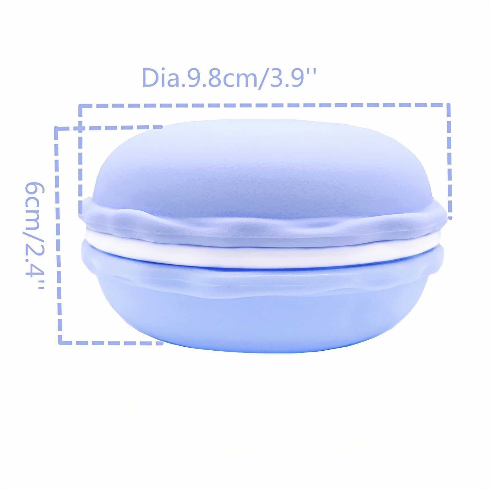 HAN SHENG 4 Pcs 4 Inch Giant Macaron Storage Case Colorful Large Macaron Jewelry Storage Box Case Container Earring Organizer (Blue,Green,Pink,Yellow)