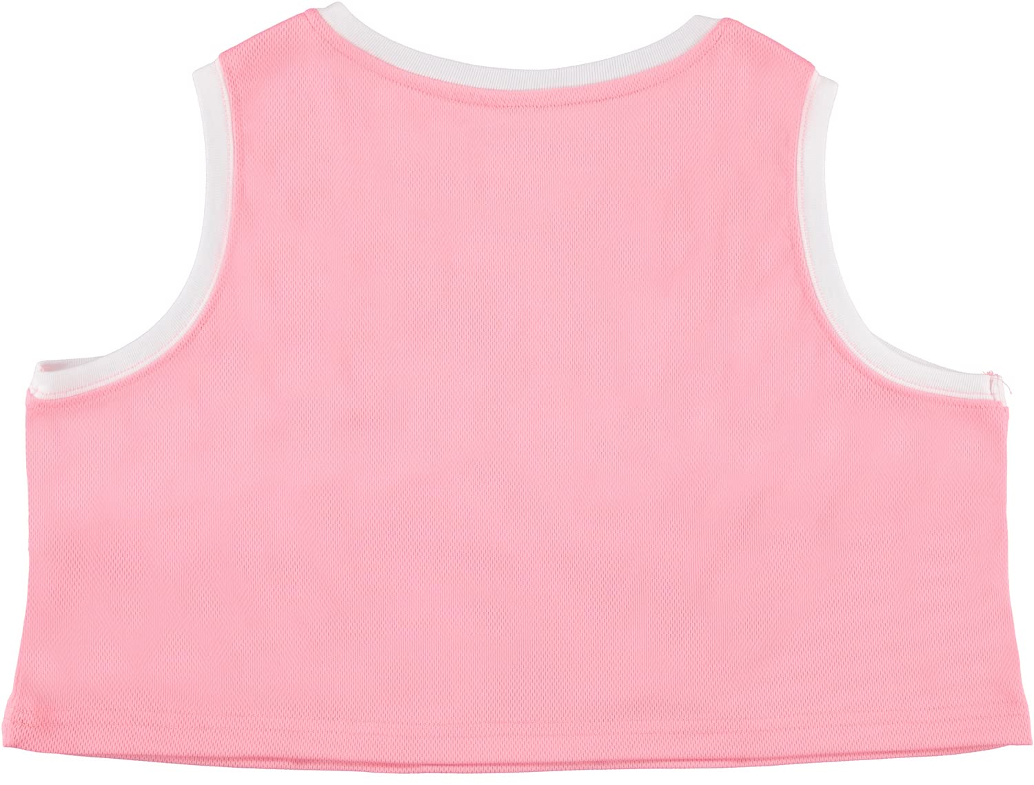 Ladies Rugrats 90's Fashion Shirt - Rugrats Angelica and Reptar Mesh Tank Top (Pink White, Large)