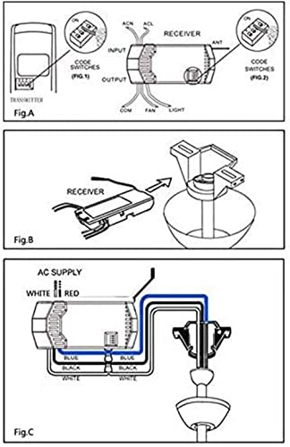 Breeze Bay Universal Ceiling Fan Receiver Replacement for Harbor Breeze Hunter Hampton Bay(28R Receiver)