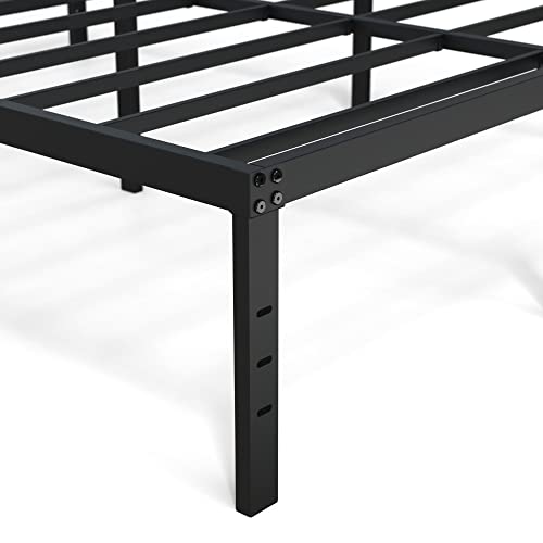 Maenizi 16 Inch Queen Bed Frame No Box Spring Needed, Heavy Duty Metal Queen Platform Bed Frame Support Up to 3000 lbs, Easy Assembly, Noise Free, Black