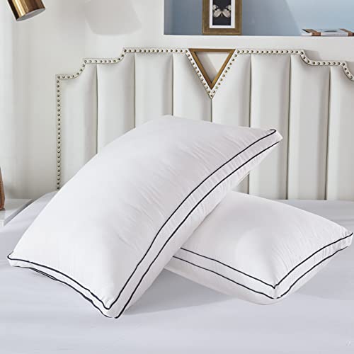 Gehannah Bed Pillows for Sleeping(2 Pack), Luxury Plush Soft Pillow with Home and Hotel, Breathable Microfiber Cover Skin-Friendly Pillows for Side Back Sleepers
