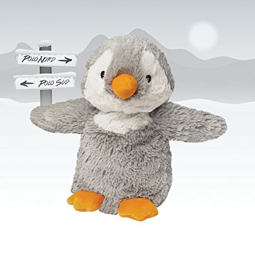 Intelex Warmies Microwavable French Lavender Scented Plush Grey Penguin, 5.91 x 5.91 x 9.84 inches