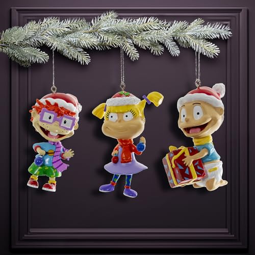 Kurt S. Adler Rugrats Blow Mold 3-Piece Ornament Set, 3.5-Inches, Multicolor
