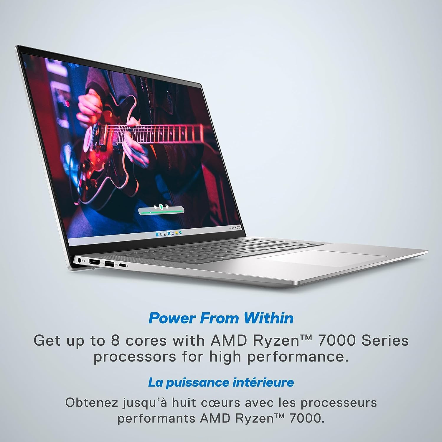 Dell Inspiron 16 5635 Business Laptop FHD+ 16" Display, AMD Ryzen 7 7730U Processor, 16GB LPDDR4x RAM, 2TB SSD,AMD Radeon Graphics, Type C, Windows 11 Pro, Platinum Silver