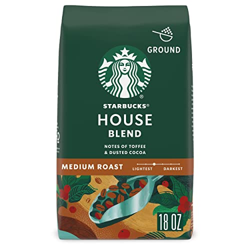 Starbucks Ground CoffeeāMedium Roast CoffeeāHouse Blendā100% Arabicaā1 bag (18 oz)